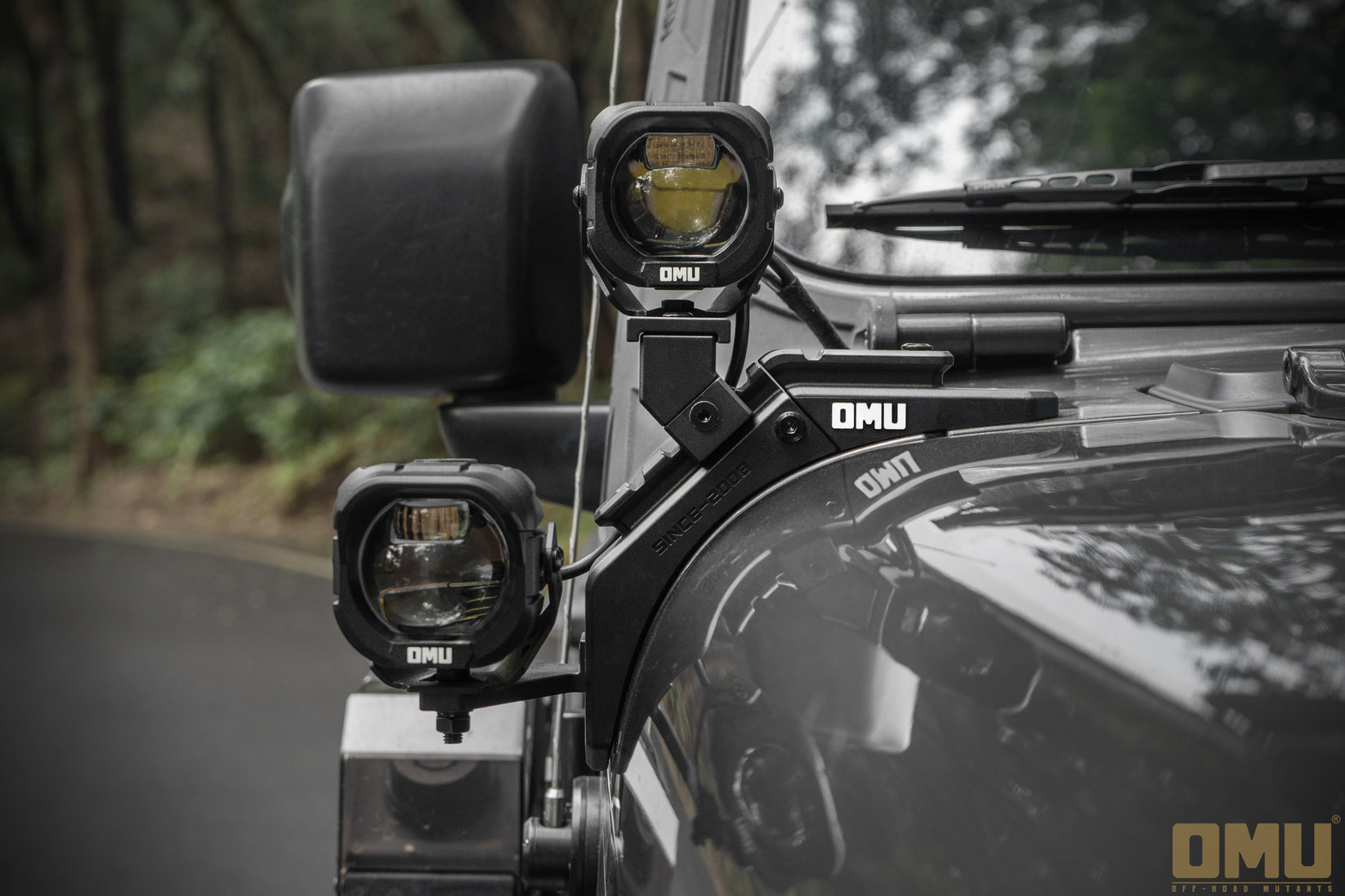 OMU Genesis Series A-Pillar Light System Mount For Jeep Wrangler JL 4x ...